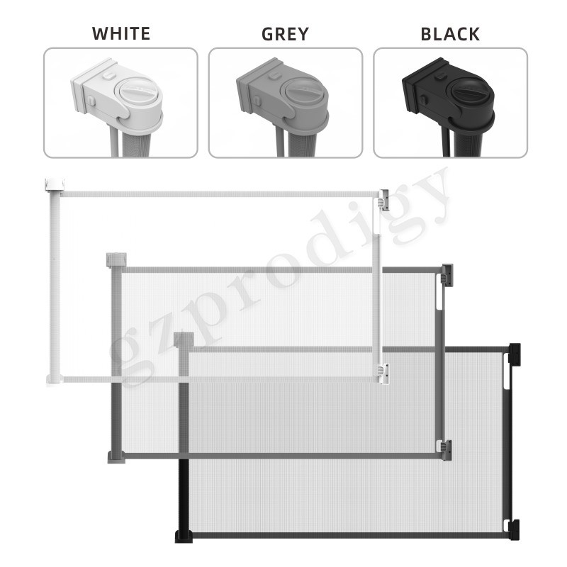 Roll Up Removable Retractable Mesh Dog Gate , Extendable Pet Mesh Guard ...